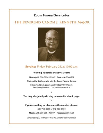 Funeral Rev. Canon J. Kenneth MAJOR - The Episcopal Church of The ...